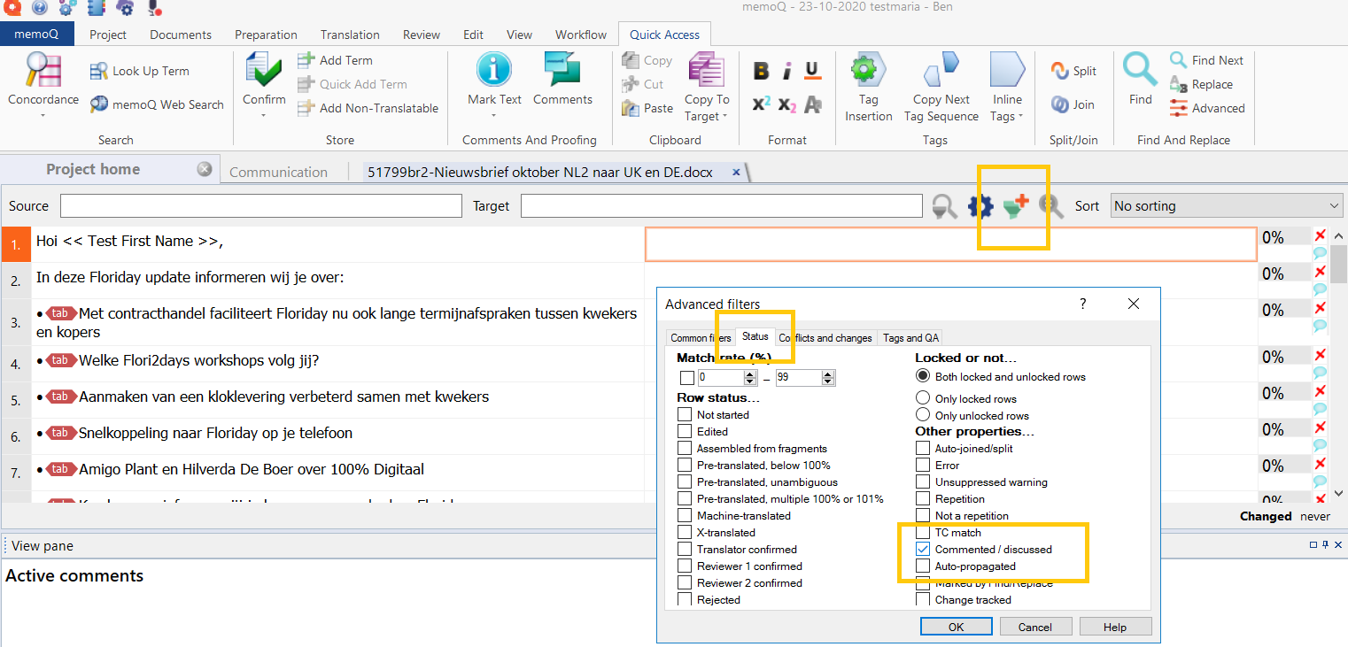 Working methods - Translators portal